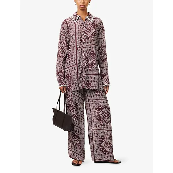 Veronica Beard Lloyd Printed Cotton-blend Shirt