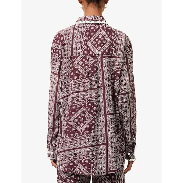 Veronica Beard Lloyd Printed Cotton-blend Shirt