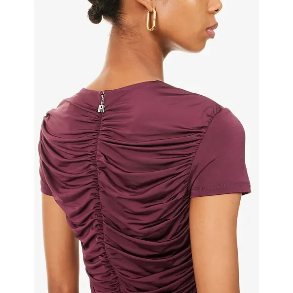 ROTATE BY BIRGER CHRISTENSEN Cap Sleeve Gathered Maxi Dress