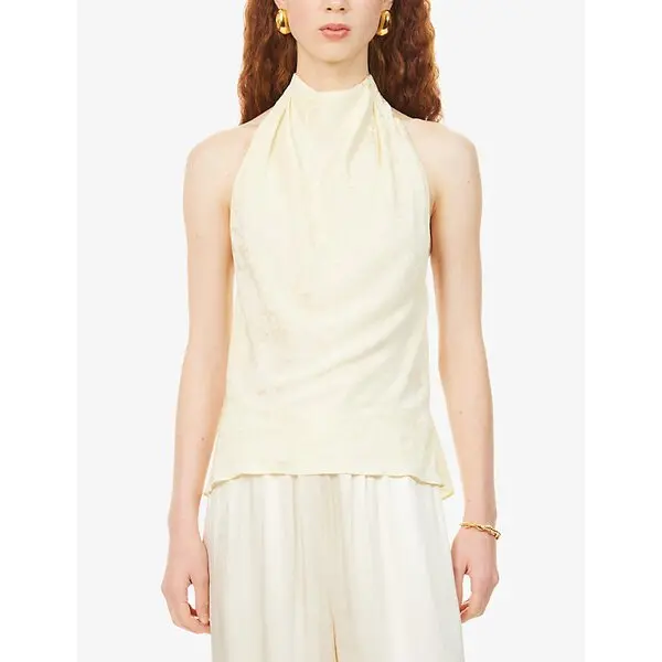 Anna October Shirley Halter Satin Top