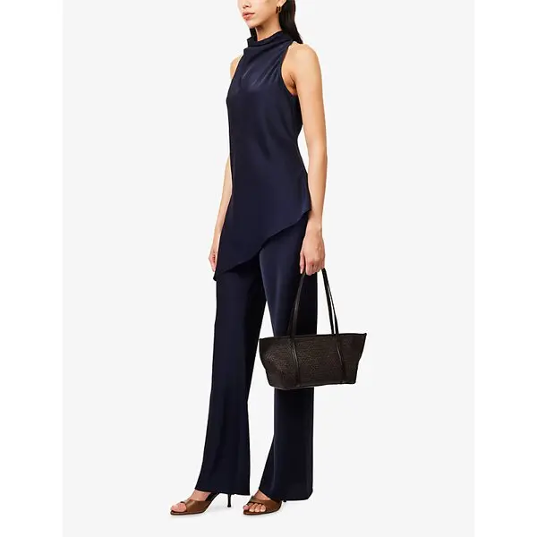 Veronica Beard Braddock Wide-leg Satin Trousers