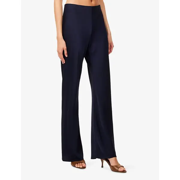 Veronica Beard Braddock Wide-leg Satin Trousers