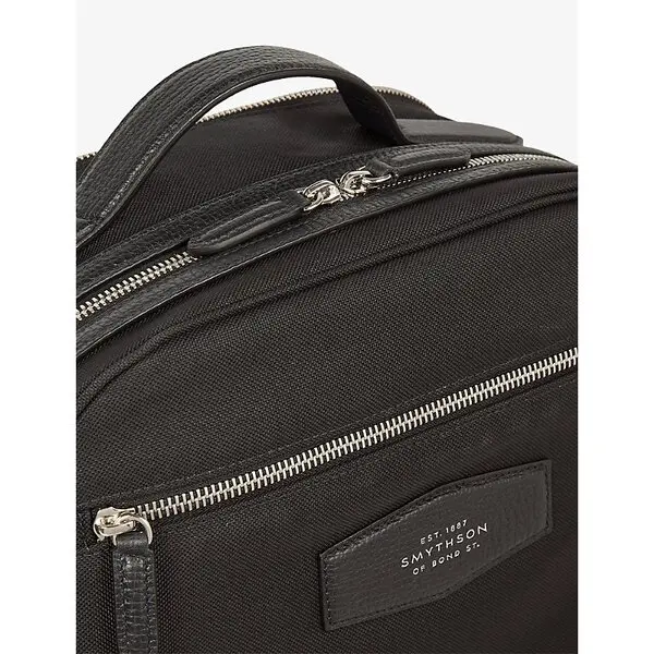 Smythson Brand-patch Norton-canvas Backpack