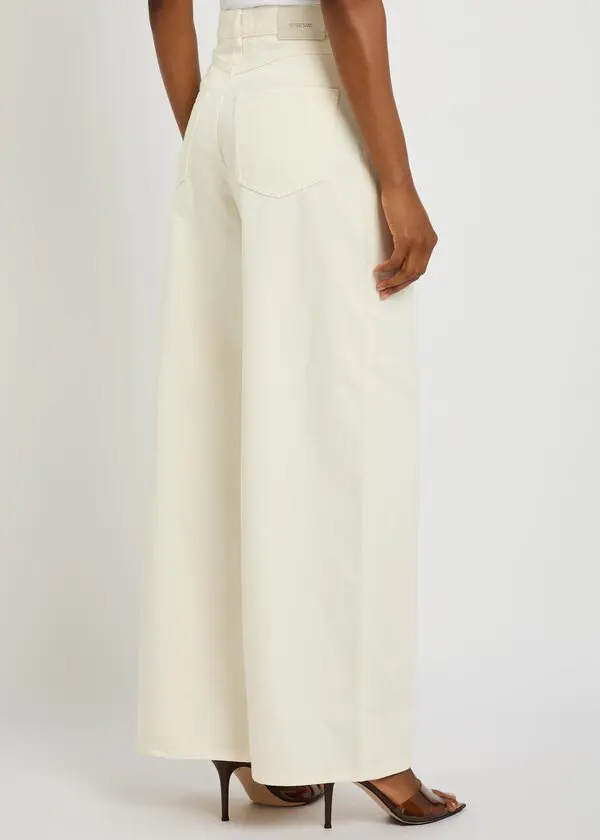 Sportmax Wide-leg Jeans With Embellished Belt Loop