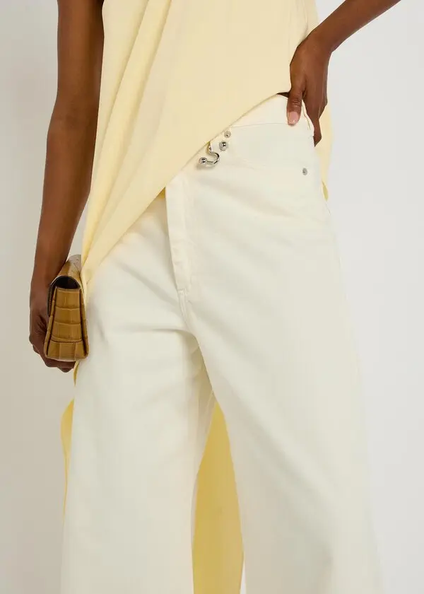 Sportmax Wide-leg Jeans With Embellished Belt Loop