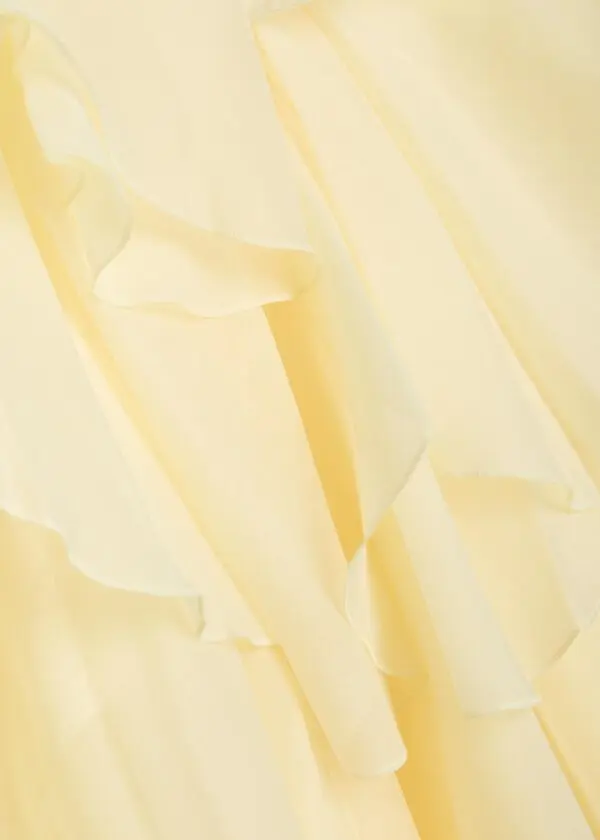Aje Pandorea Ruffled Chiffon Maxi Dress - Yellow