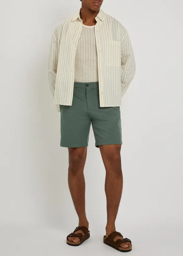 RAITH Luiz Hybrid Stretch-jersey Shorts - Sage