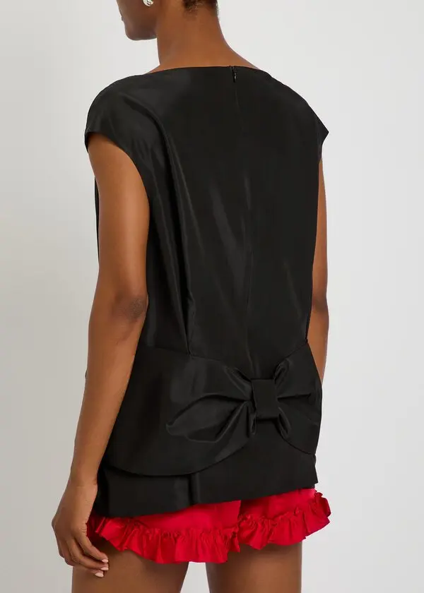 Simone Rocha Bow-appliqué Taffeta Top