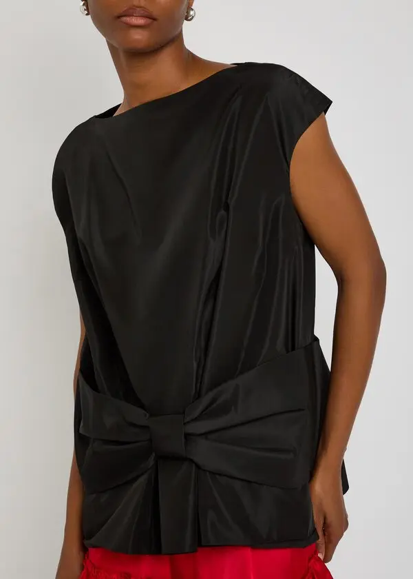 Simone Rocha Bow-appliqué Taffeta Top