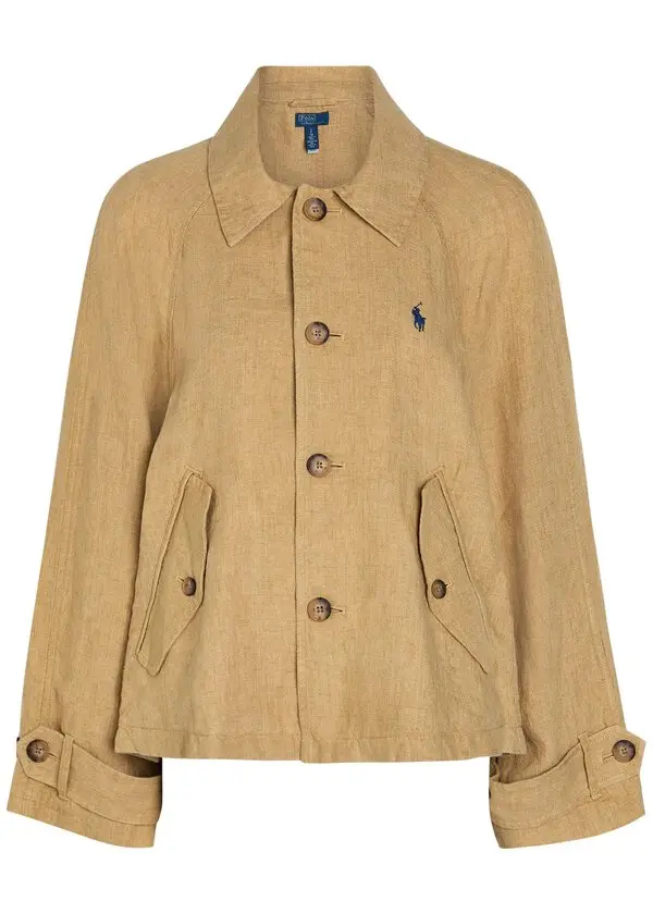 Polo Ralph Lauren Embroidered Linen Shirt Jacket