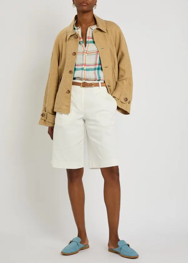 Polo Ralph Lauren Embroidered Linen Shirt Jacket