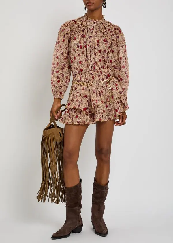 Isabel Marant Étoile Christa Ruffled Floral-print Cotton Shirt