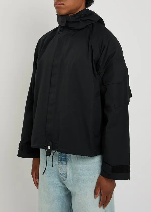 COLE BUXTON Hooded Cotton-blend Jacket