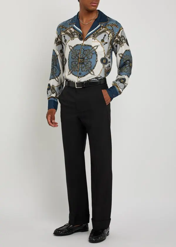 Dolce & Gabbana Printed Silk Shirt