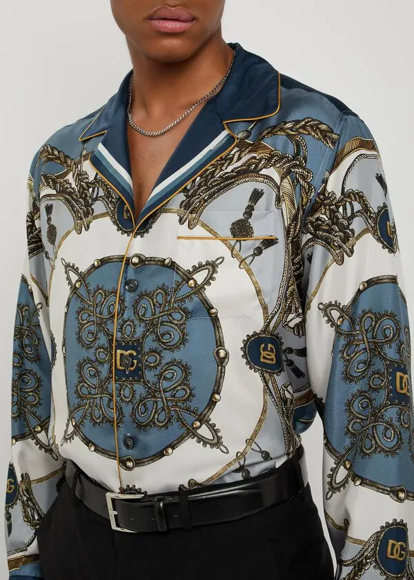Dolce & Gabbana Printed Silk Shirt