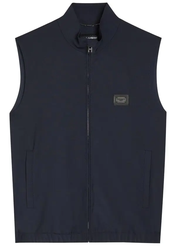 Dolce & Gabbana Logo Wool-blend Gilet - Black