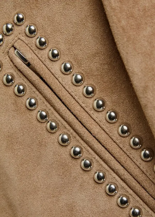 Staud Hugo Stud-embellished Suede Jacket