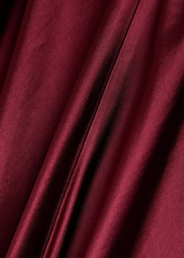 Staud Cadence Embellished Satin Maxi Dress - Red