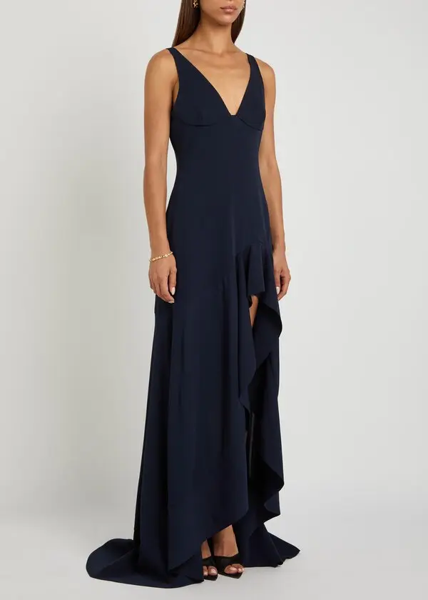 Stella McCartney Frill Woven Maxi Dress