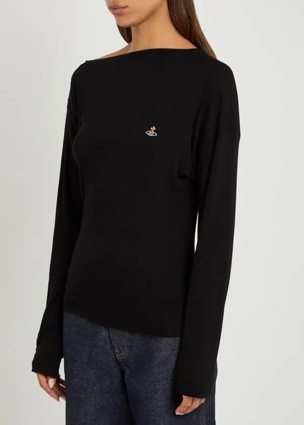 VIVIENNE WESTWOOD Asymmetric Long-sleeve Knit Top