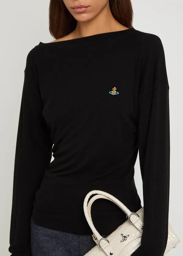 VIVIENNE WESTWOOD Asymmetric Long-sleeve Knit Top