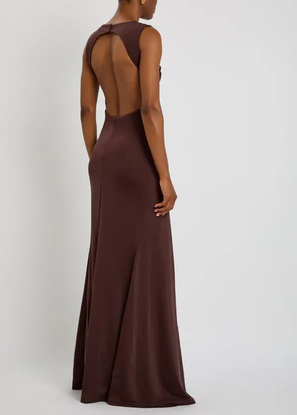 Rebecca Vallance Hazine Sculpted Embellished Maxi Dress