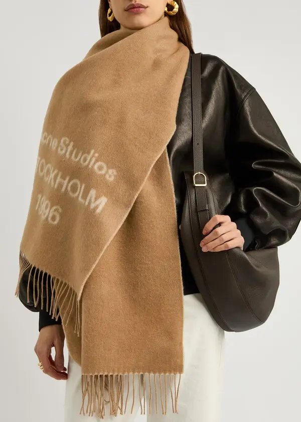 Acne Studios Venus 1996 Logo-intarsia Wool Scarf