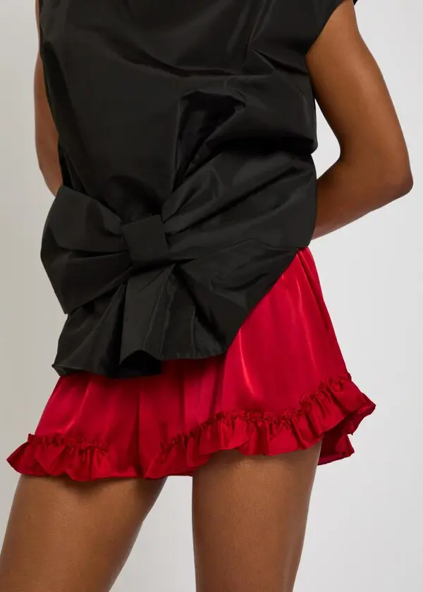 Simone Rocha Ruffled Stretch-satin Shorts