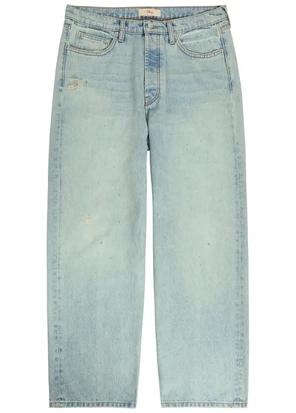 CHERRY LOS ANGELES Distressed Wide-leg Jeans - Light Blue