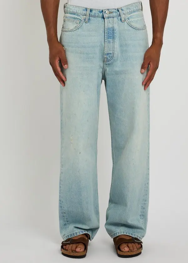 CHERRY LOS ANGELES Distressed Wide-leg Jeans