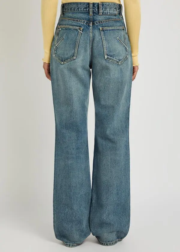 Alaïa Distressed Straight-leg Jeans