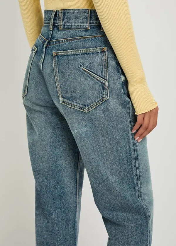 Alaïa Distressed Straight-leg Jeans