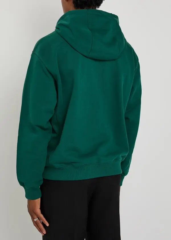 Casablanca Hooded Zip-through Cotton Sweatshirt