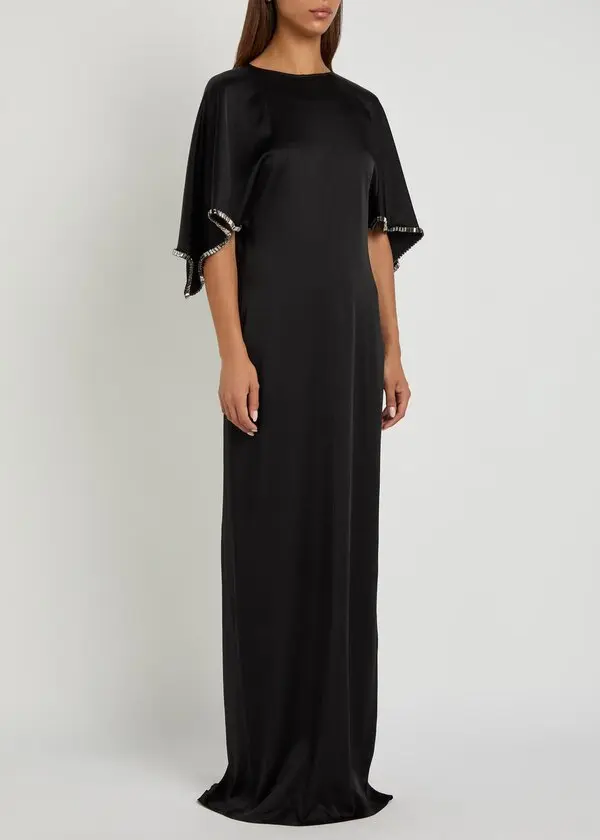 Stella McCartney Embellished Satin-crepe Maxi Dress