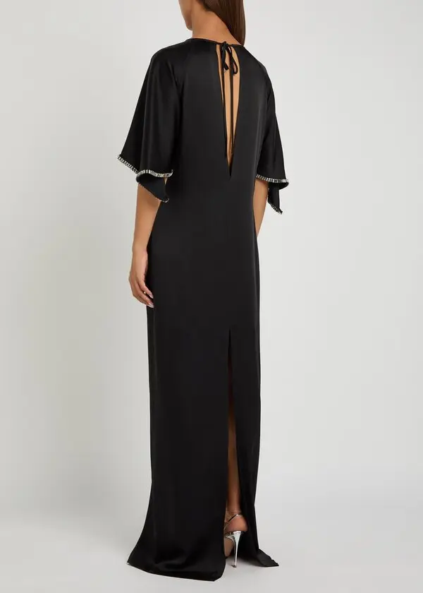 Stella McCartney Embellished Satin-crepe Maxi Dress