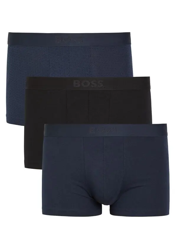 BOSS One Stretch-cotton Boxer Briefs - Navy