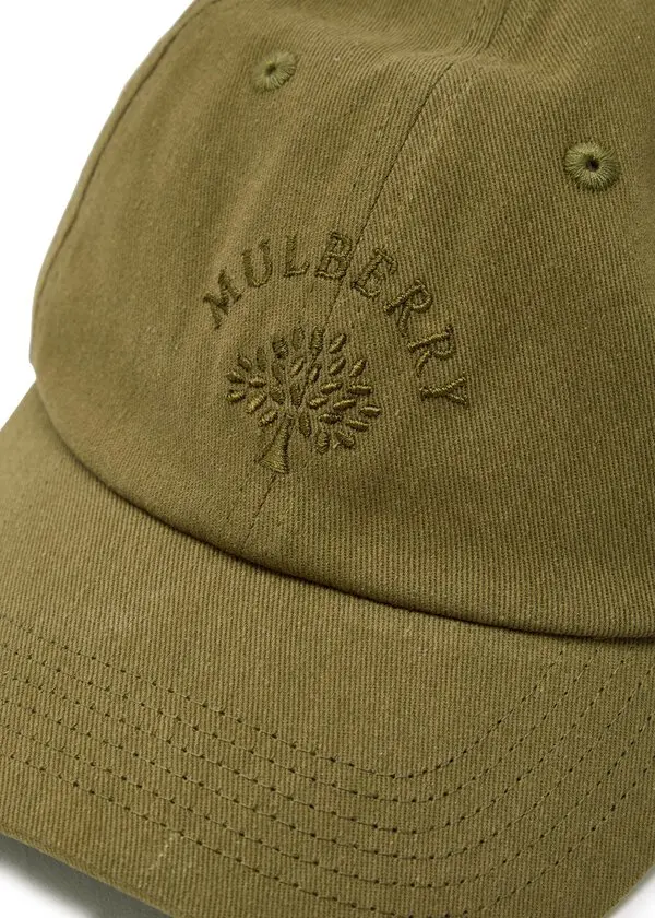 Mulberry Logo-embroidered Cotton Cap