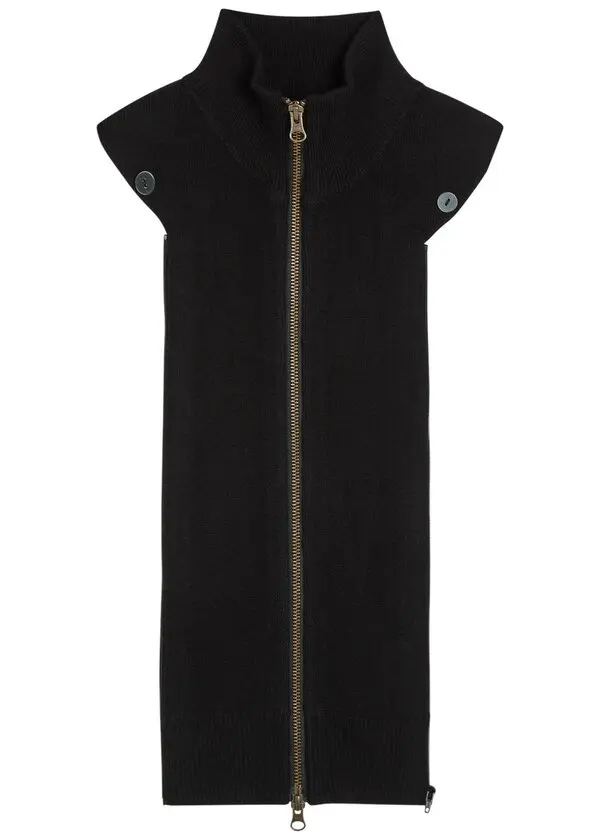 Veronica Beard Uptown Dickey Wool And Cashmere-blend Jacket Insert - Black