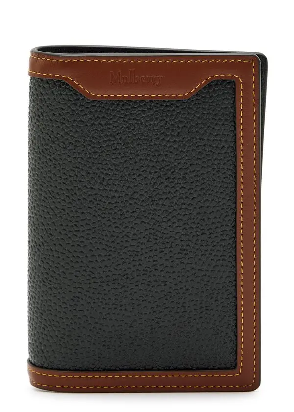Mulberry Grained Leather Passport Holder - Black