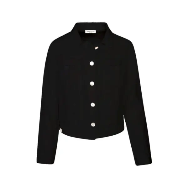 Haris Cotton Long Sleeved Linen Jacket - Black