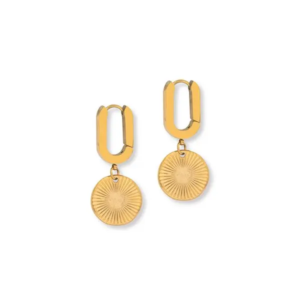A WEATHERED PENNY Sunburst Hoops - Gold