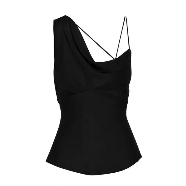 LAHIVE Thalia Satin Blouse - Black