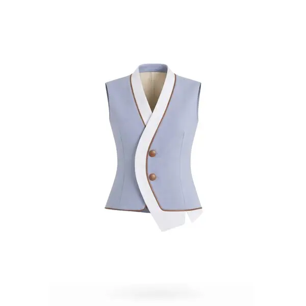 LUMINA ELIGMA Supplant Side Collar Vest Dark & Light Gray - Grey