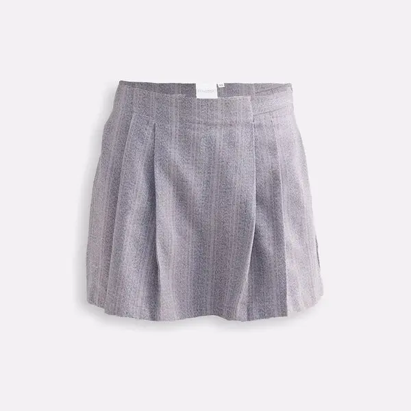 REISTOR Cotton Tweed Skort - Grey