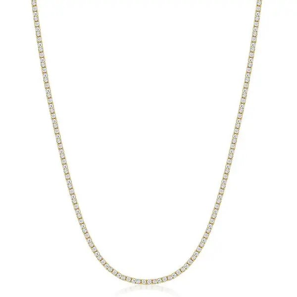 NIALAYA JEWELRY Mini Tennis Necklace - Gold