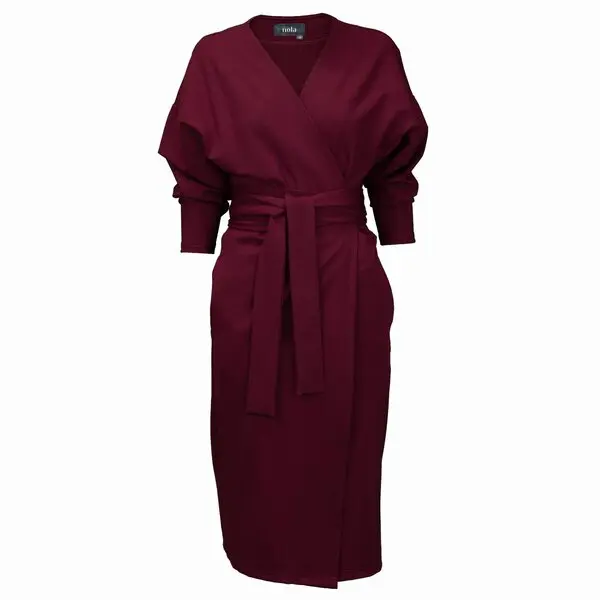 NOLA Kimonodress Burgundy - Red