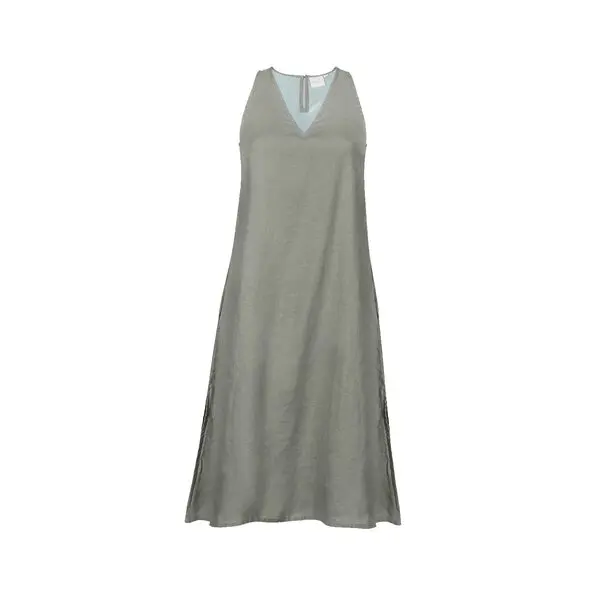 REISTOR Reading Tea Leaves Hemp Dress - Green