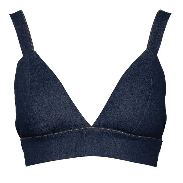OFUURE Azure Denim Bra Top - Blue