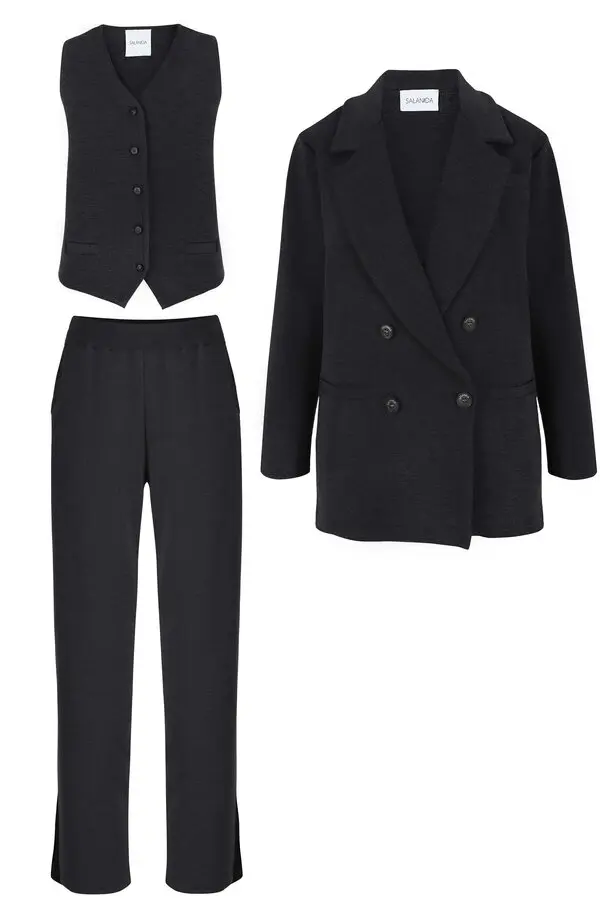 SALANIDA Ora, Forza & Galante 100% Merino Co-ord - Black