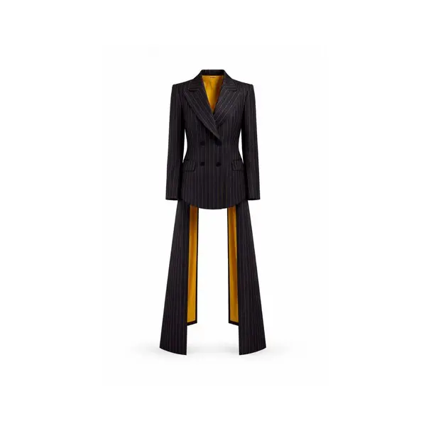 LUMINA ELIGMA Blue / Yellow Opera Blazer Dress Navy & Gold Mustard - Blue/yellow